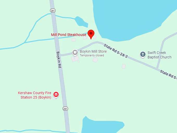 16. mill pond steakhouse map