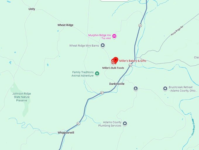16. miller's bakery & gifts map