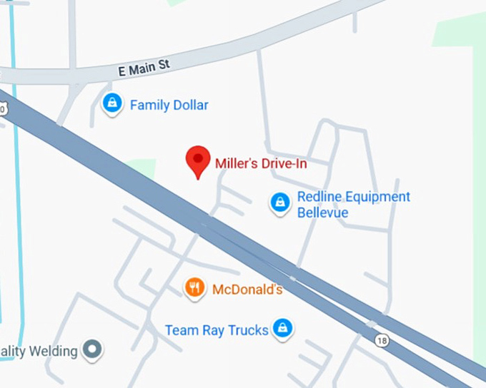16. miller’s drive in map