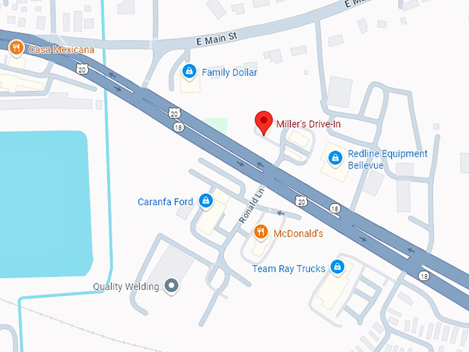 16. miller’s drive in map