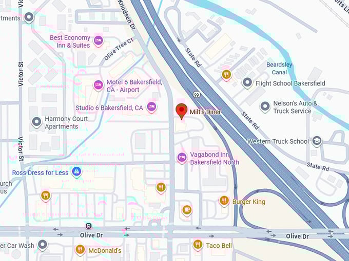 16. milt's diner map