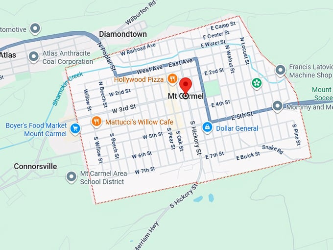 mount carmel map