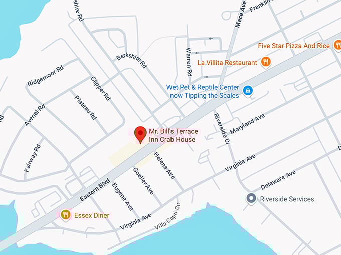 16. mr. bill's terrace inn crab house map