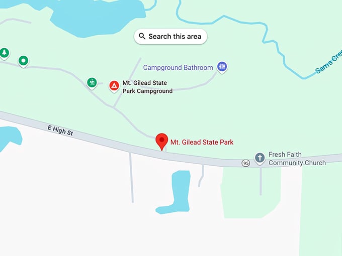 16. mt. gilead state park map