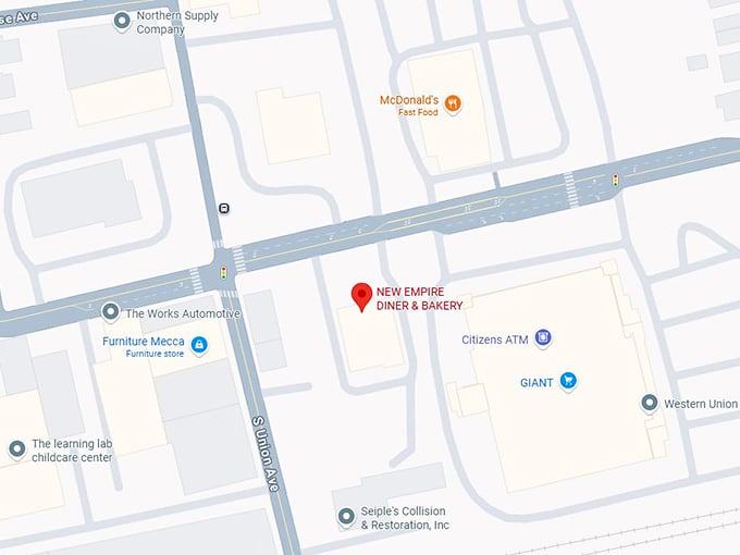 16. new empire diner & bakery map