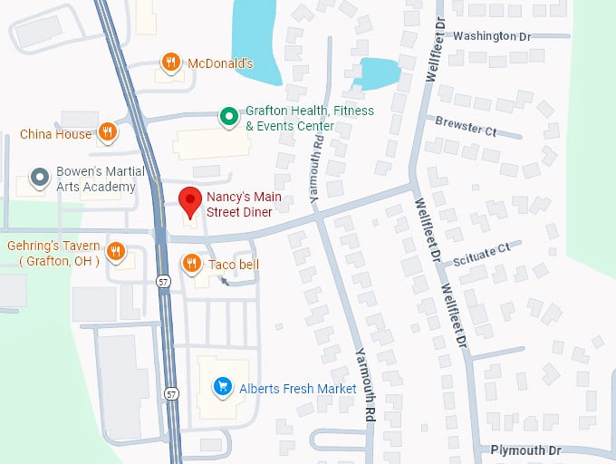 16. nancy’s main street diner map
