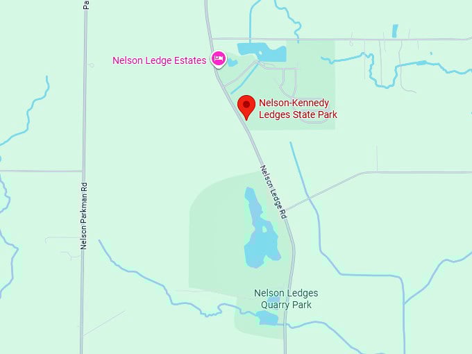 16. nelson kennedy ledges state park map