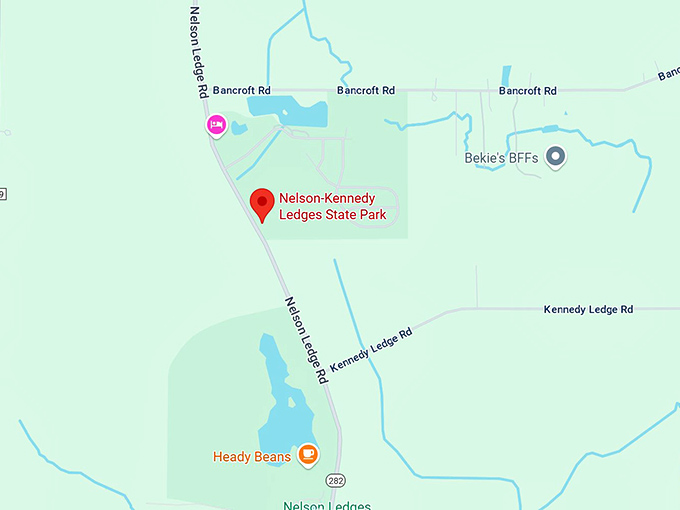 16. nelson kennedy ledges state park map