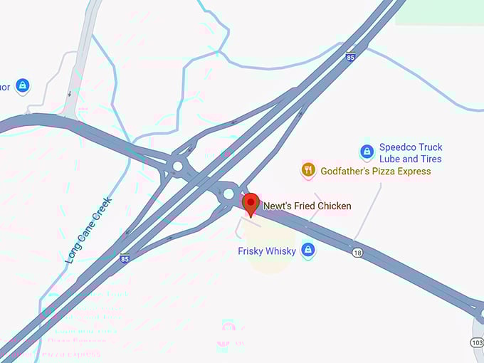 newt's fried chicken map