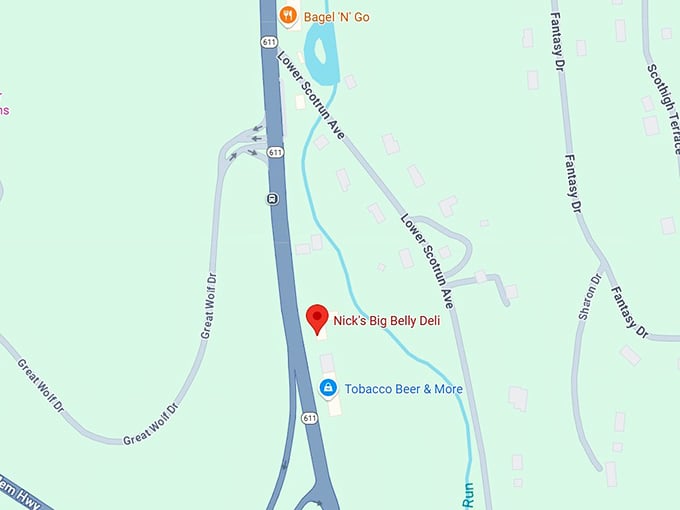 16. nick’s big belly deli map