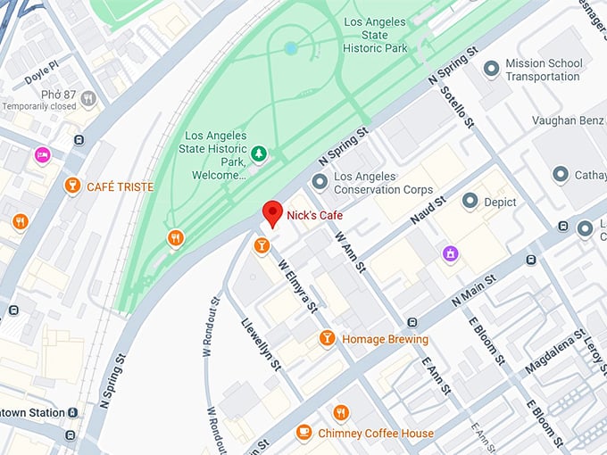 16. nick's cafe map