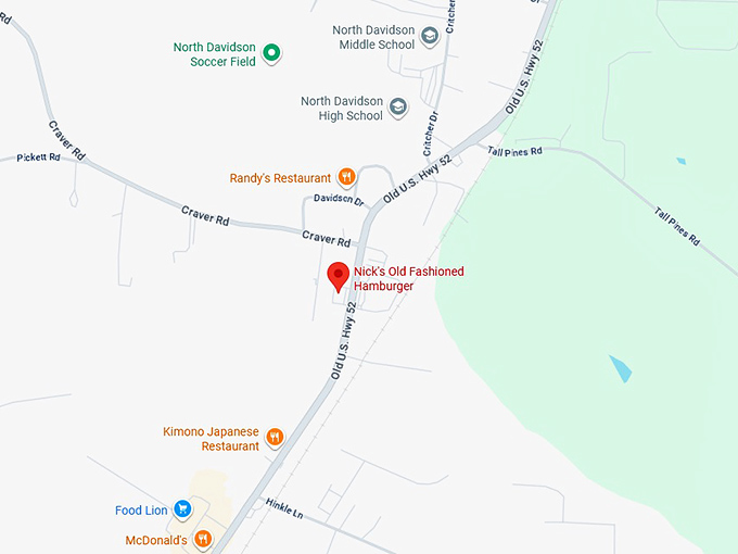 16. nick’s old fashion hamburger map