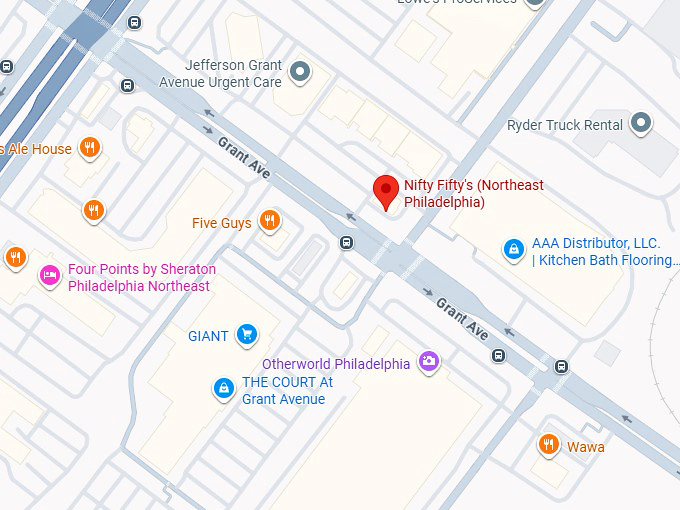 16. nifty fifty’s (2491 grant ave) map