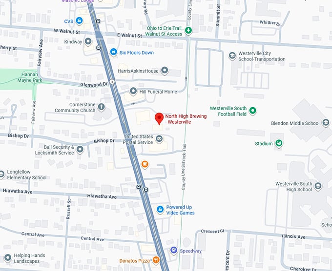 16. north high brewing map