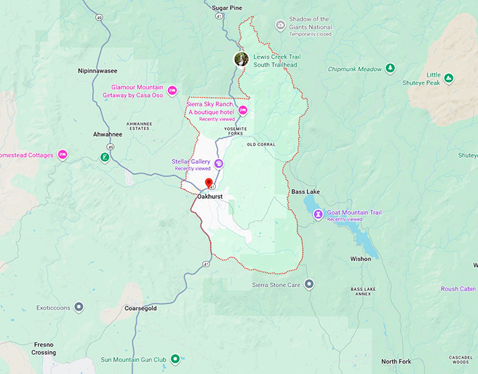 16. oakhurst map