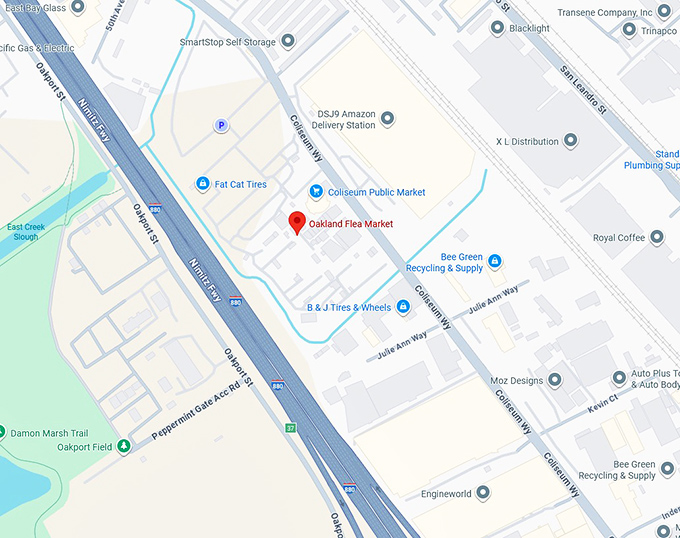 16. oakland flea market (5401 joe morgan wy) map