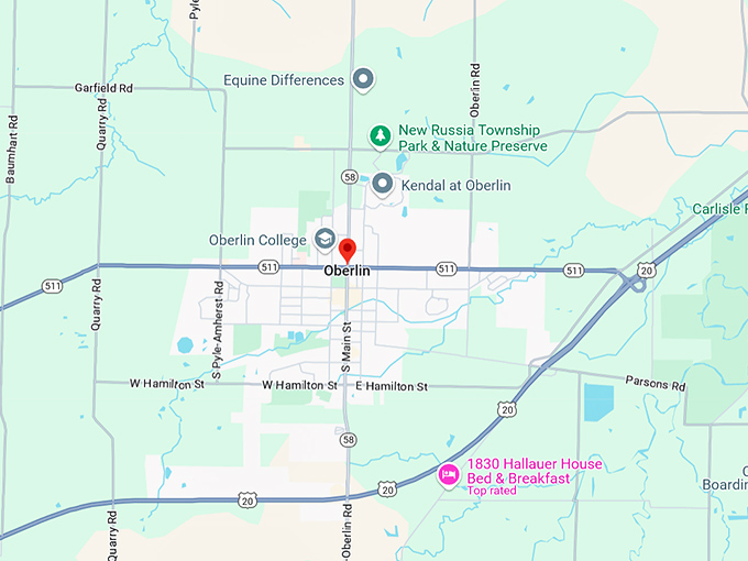16. oberlin map