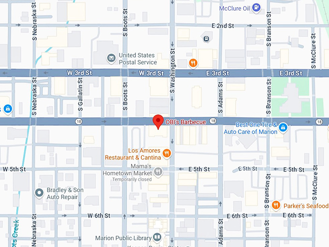 16. obie’s bbq map