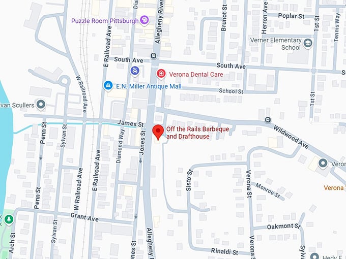 16. off the rails barbecue & drafthouse map