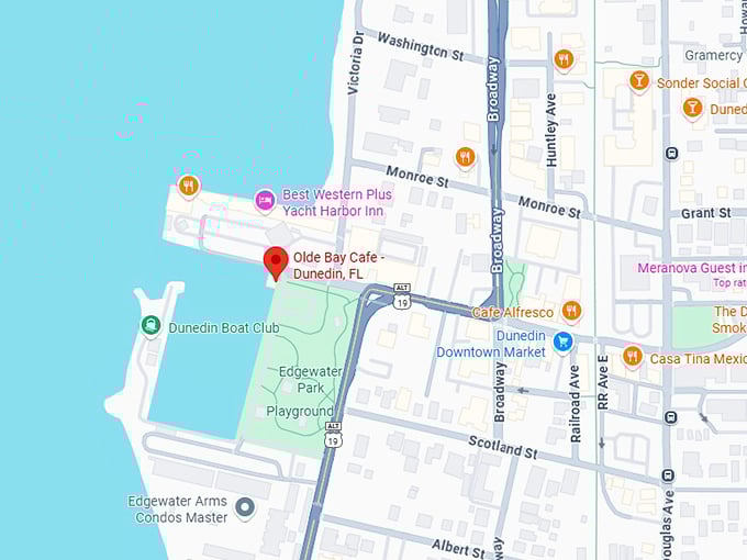 16. olde bay cafe dunedin, fl map