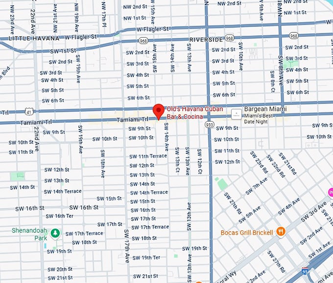 16. old's havana cuban bar & cocina map