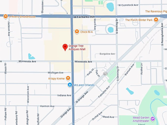 16. orange tree antiques mall map