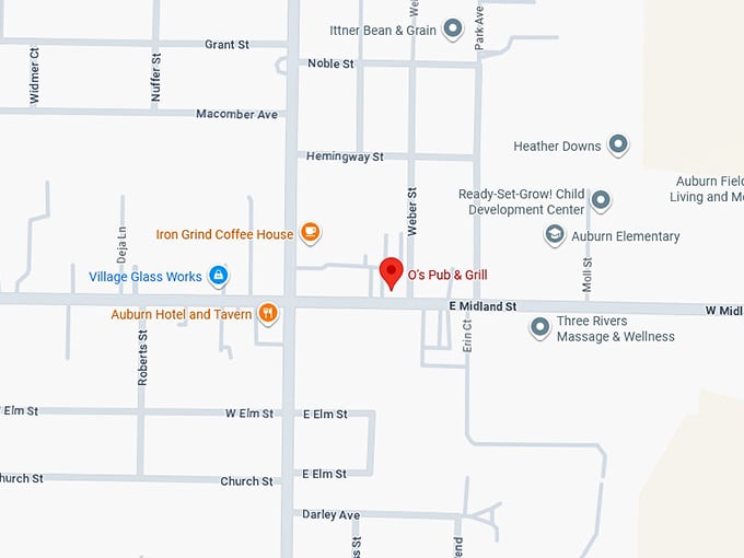 16. o’s pub & grill map
