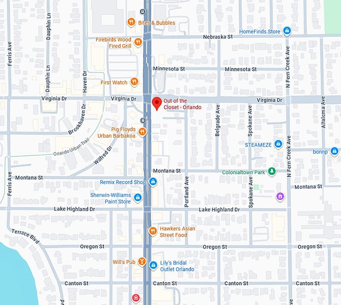 16. out of the closet orlando map