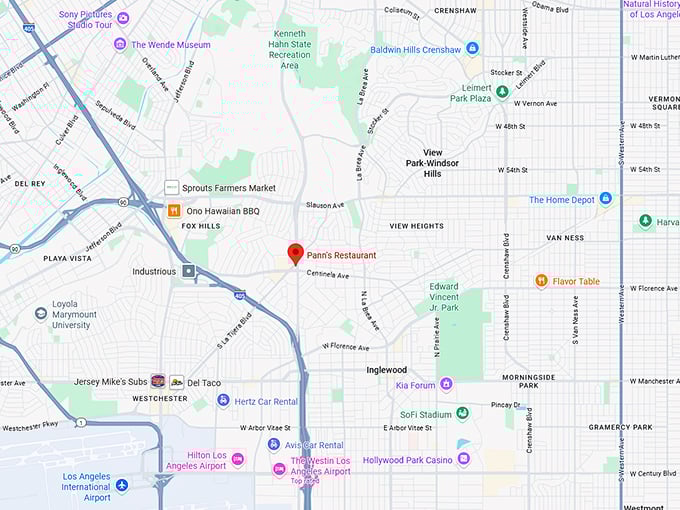 16. pann's restaurant (6710 la tijera blvd) map
