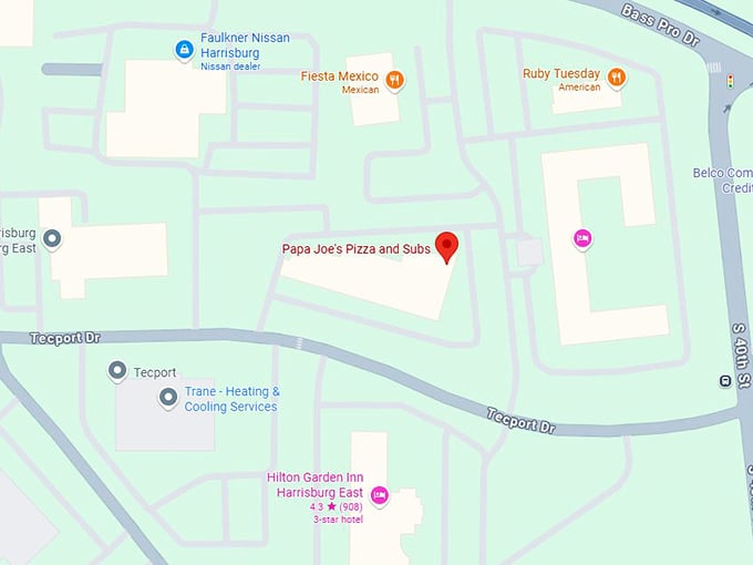 16. papa joe's pizza and subs map