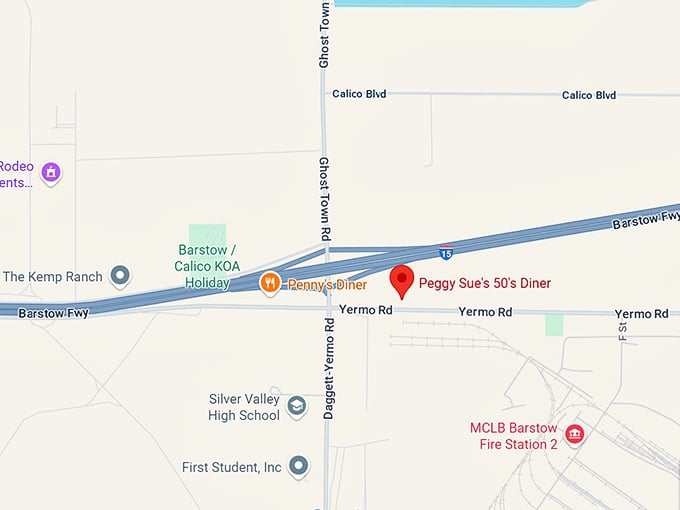16. peggy sue's 50's diner map