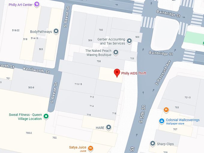 16. philly aids thrift map