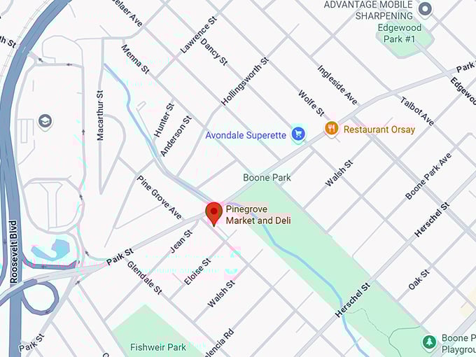 16. pinegrove market and deli map