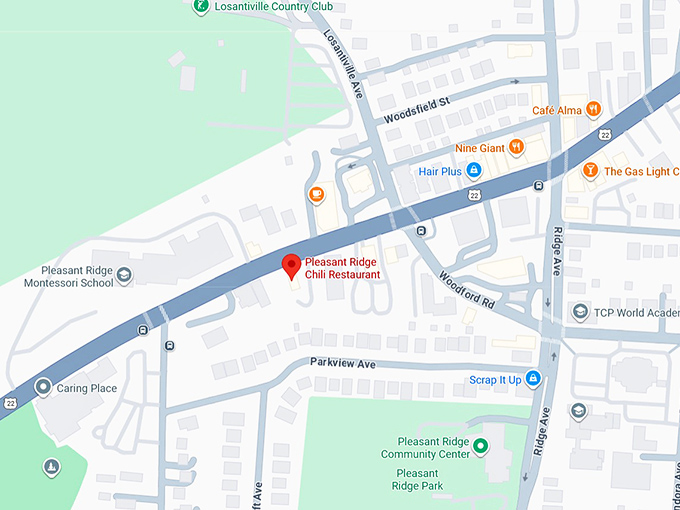 16. pleasant ridge chili restaurant map