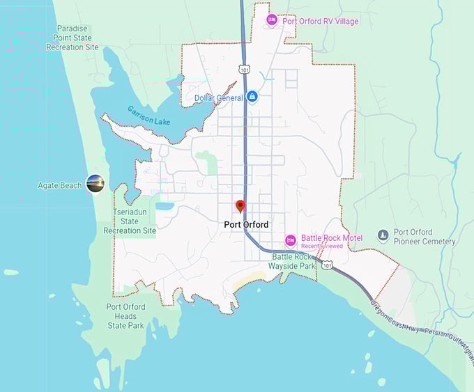 16. port orford map