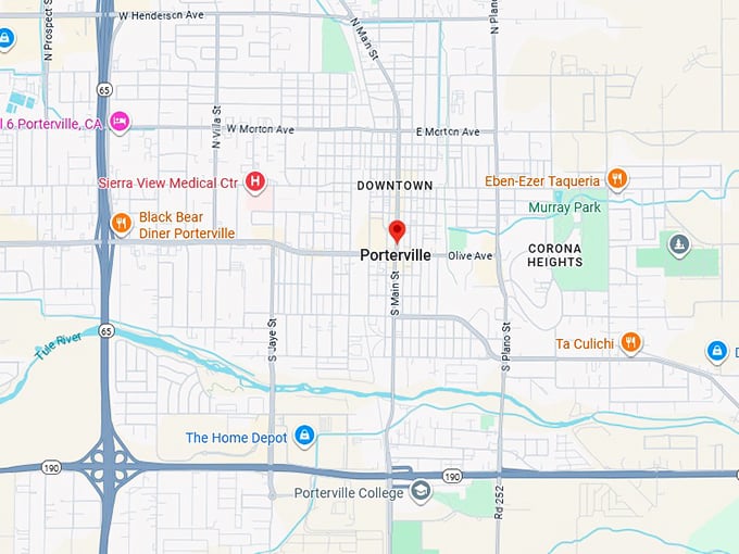 16. porterville map