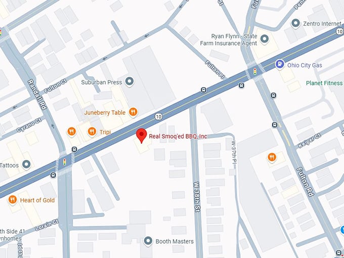 16. real smoq'ed bbq, inc. map