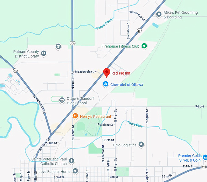 red pig inn map