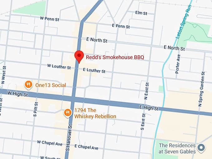 16. redd's smokehouse bbq map