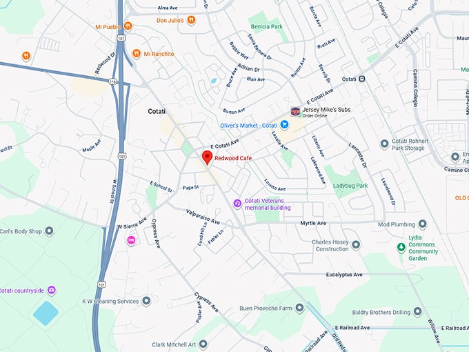 16. redwood cafe map