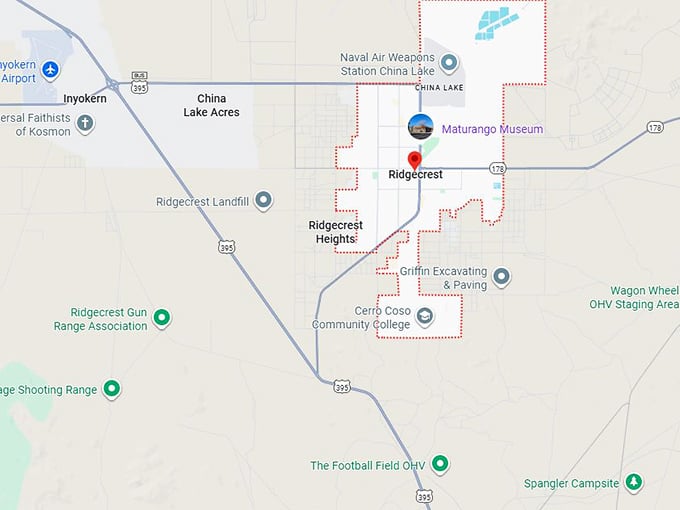 16. ridgecrest ca map