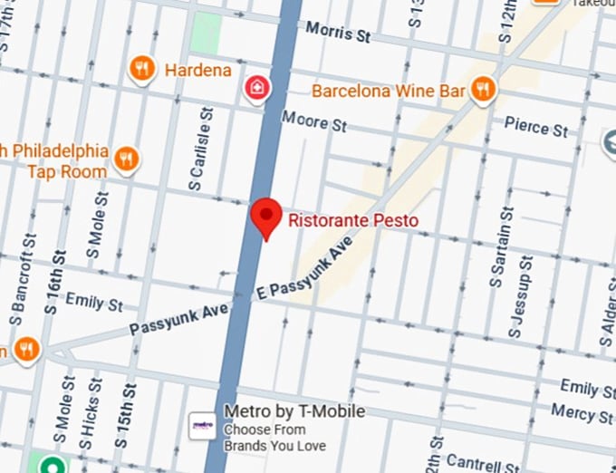 16. ristorante pesto map