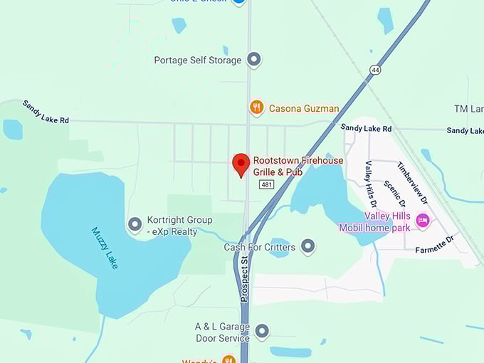 16. rootstown firehouse grille & pub map