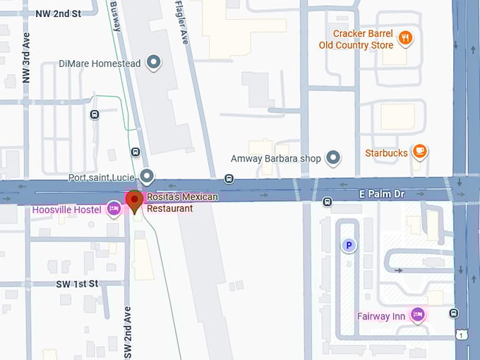 16. rosita's mexican restaurant map