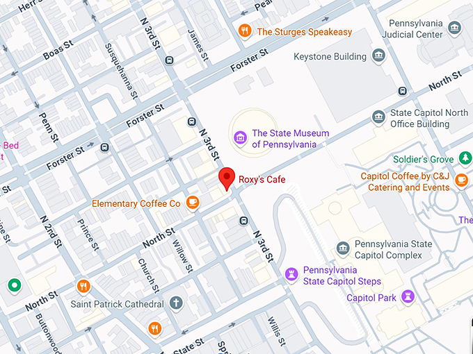 16. roxy's cafe map