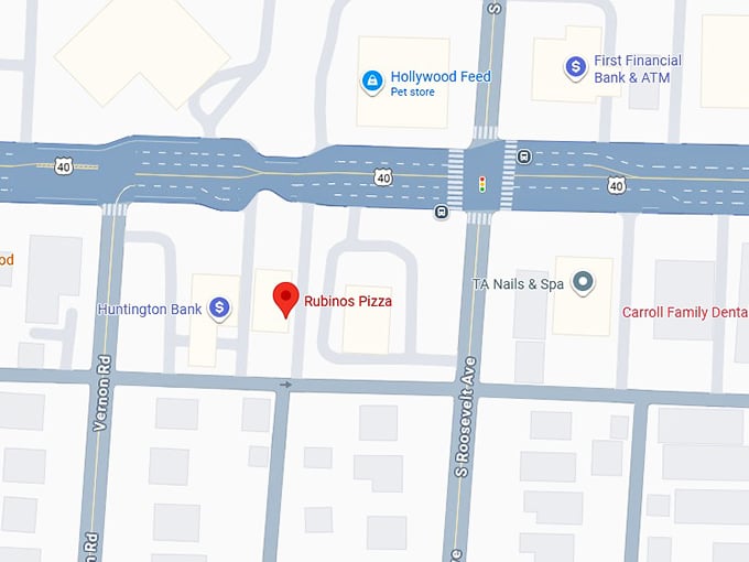 16. rubino’s pizza map