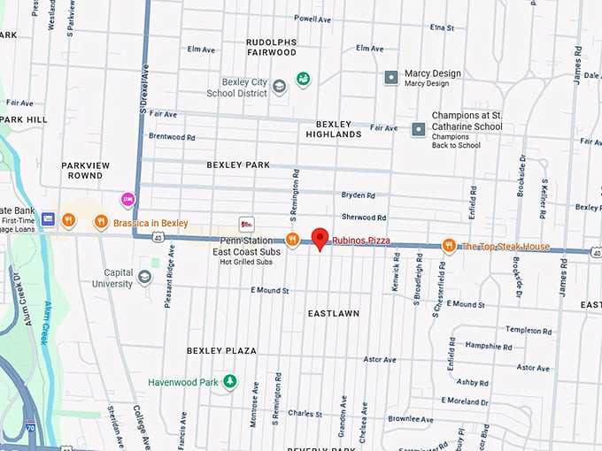 16. rubinos pizza map