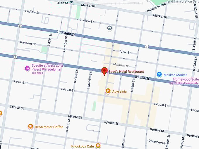 saad’s halal restaurant map
