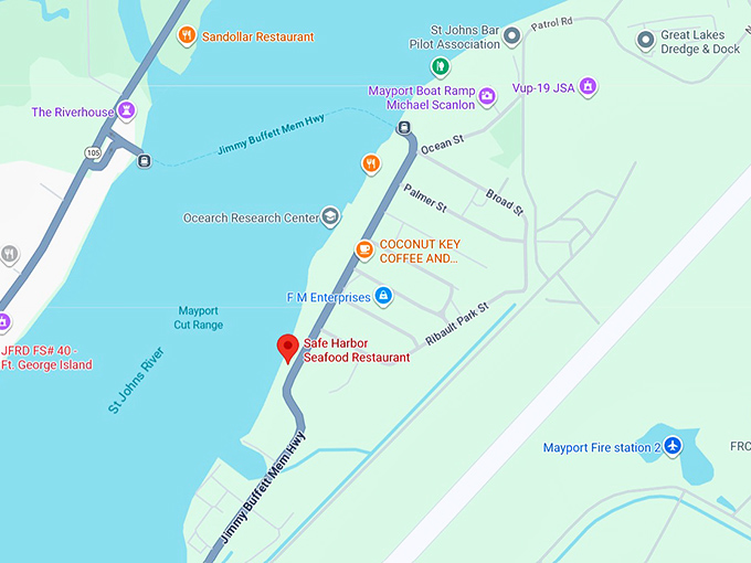 16. safe harbor seafood restaurant map