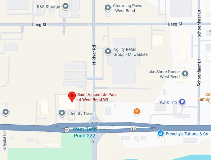 16. saint vincent de paul of west bend wi map